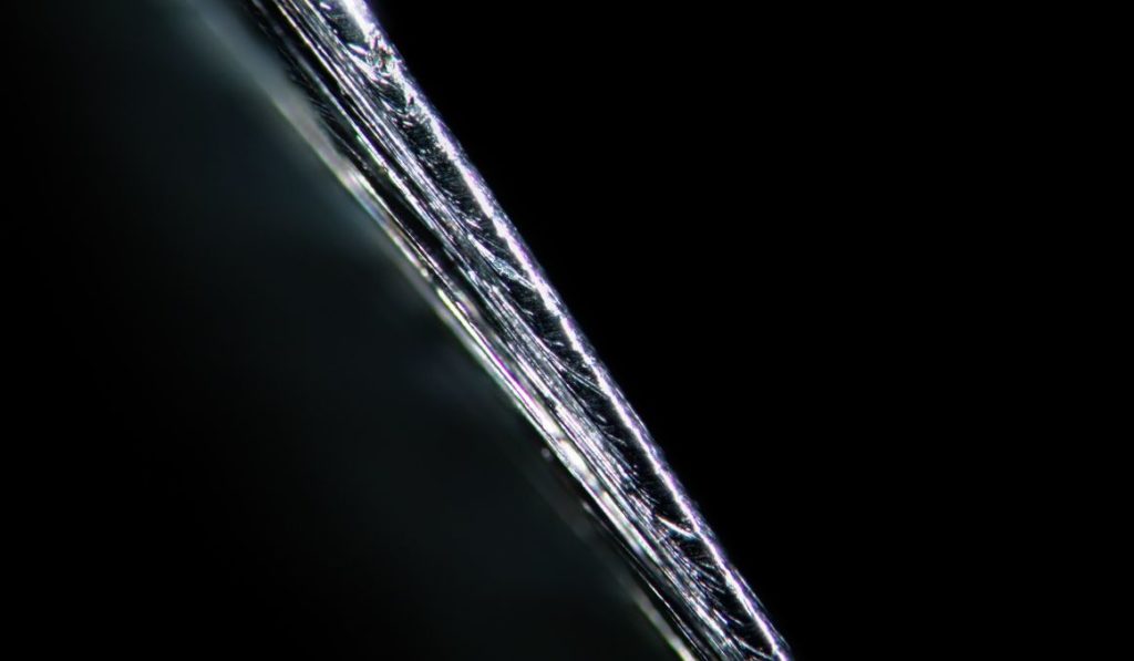 Microscopic view of steel