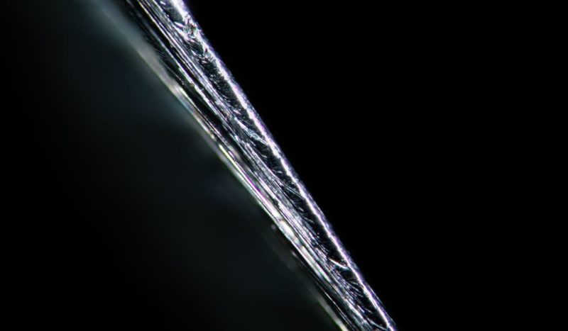 Microscopic view of steel